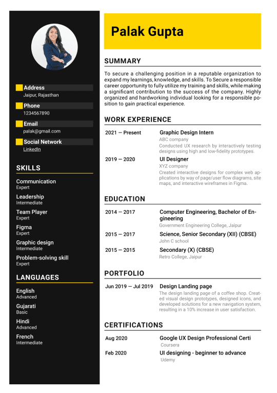 Sample CVs | ILA for Placements