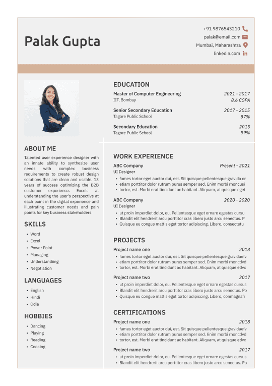 Sample CVs | ILA for Placements