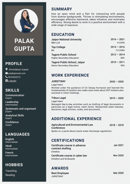 Sample CVs | ILA for Placements