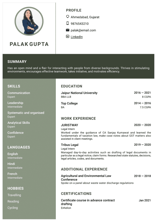 Sample CVs | ILA for Placements